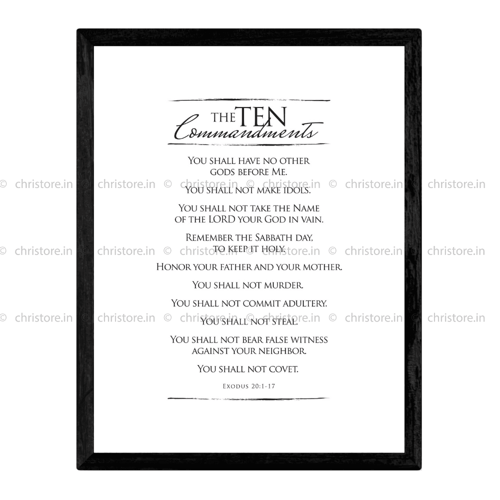 Sacred Decrees: The Ten Commandments - Exodus 20:3-17 Wall Art – Christore