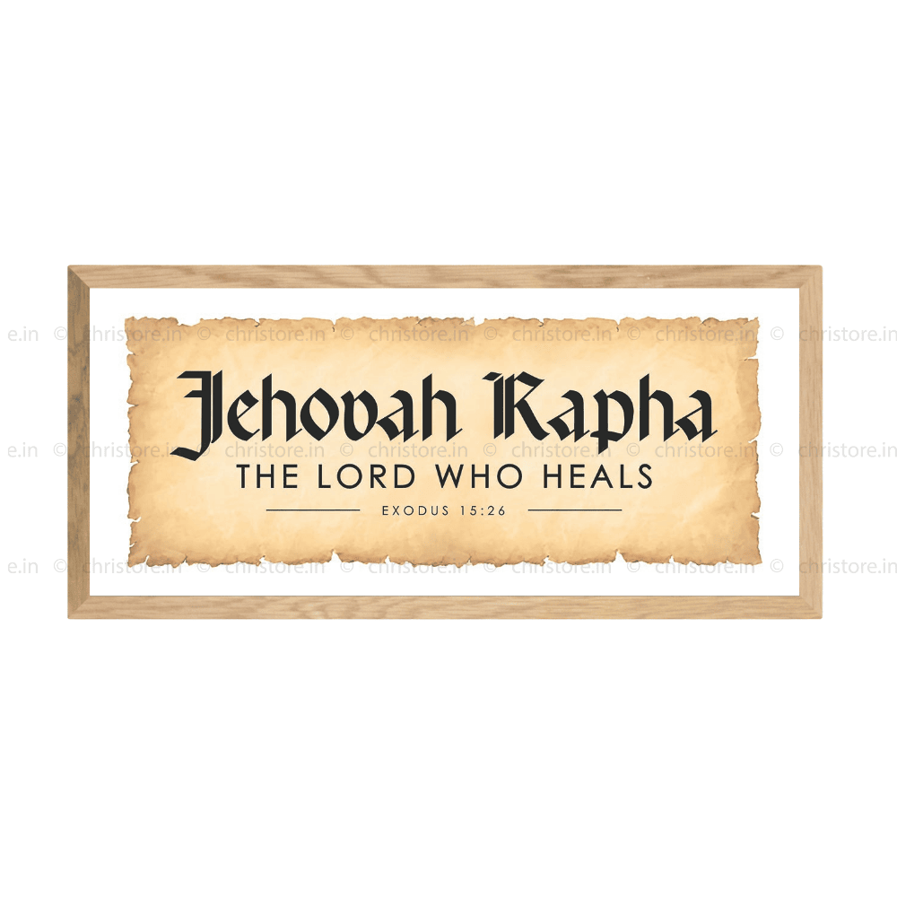 'Jehovah Rapha' Wall Décor - The Lord Who Heals | Divine Restoration, Elegant Home Art – Christore