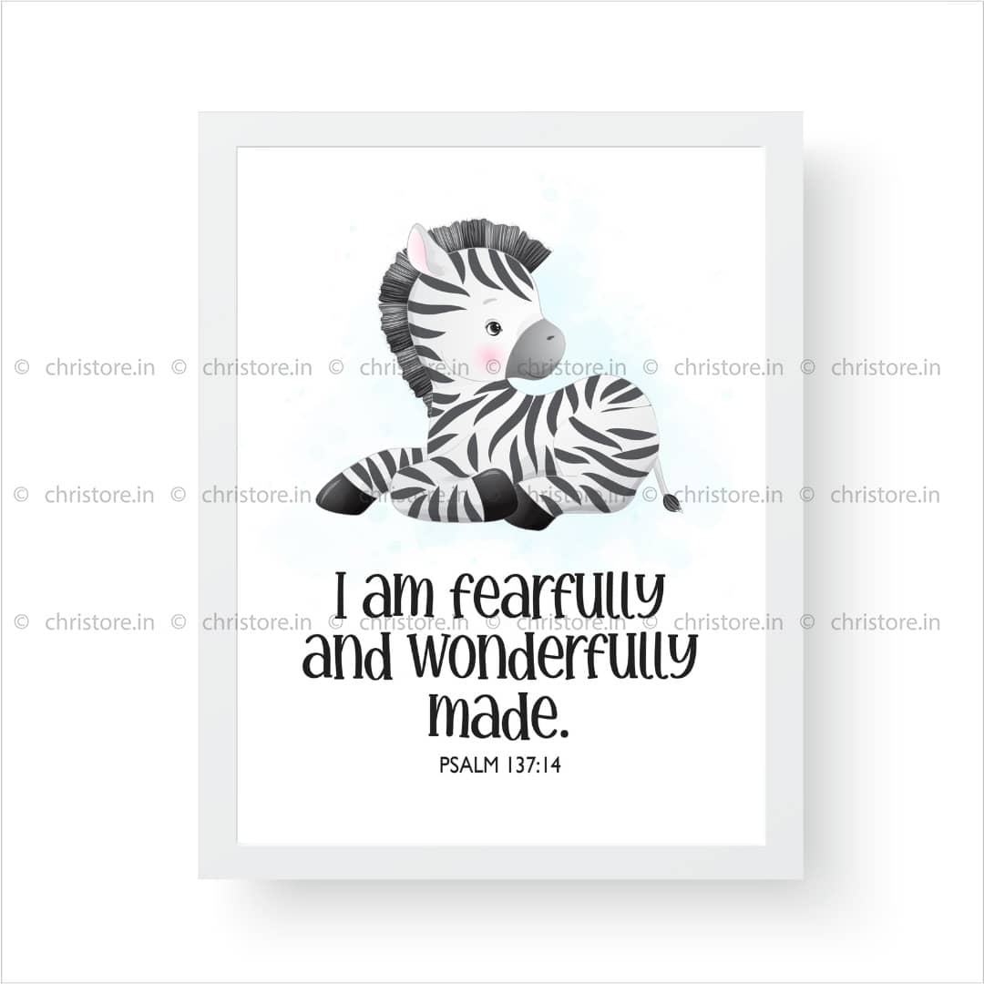 'I Am Fearfully And Wonderfully Made' Psalm 139:14 Kids Wall Décor ...