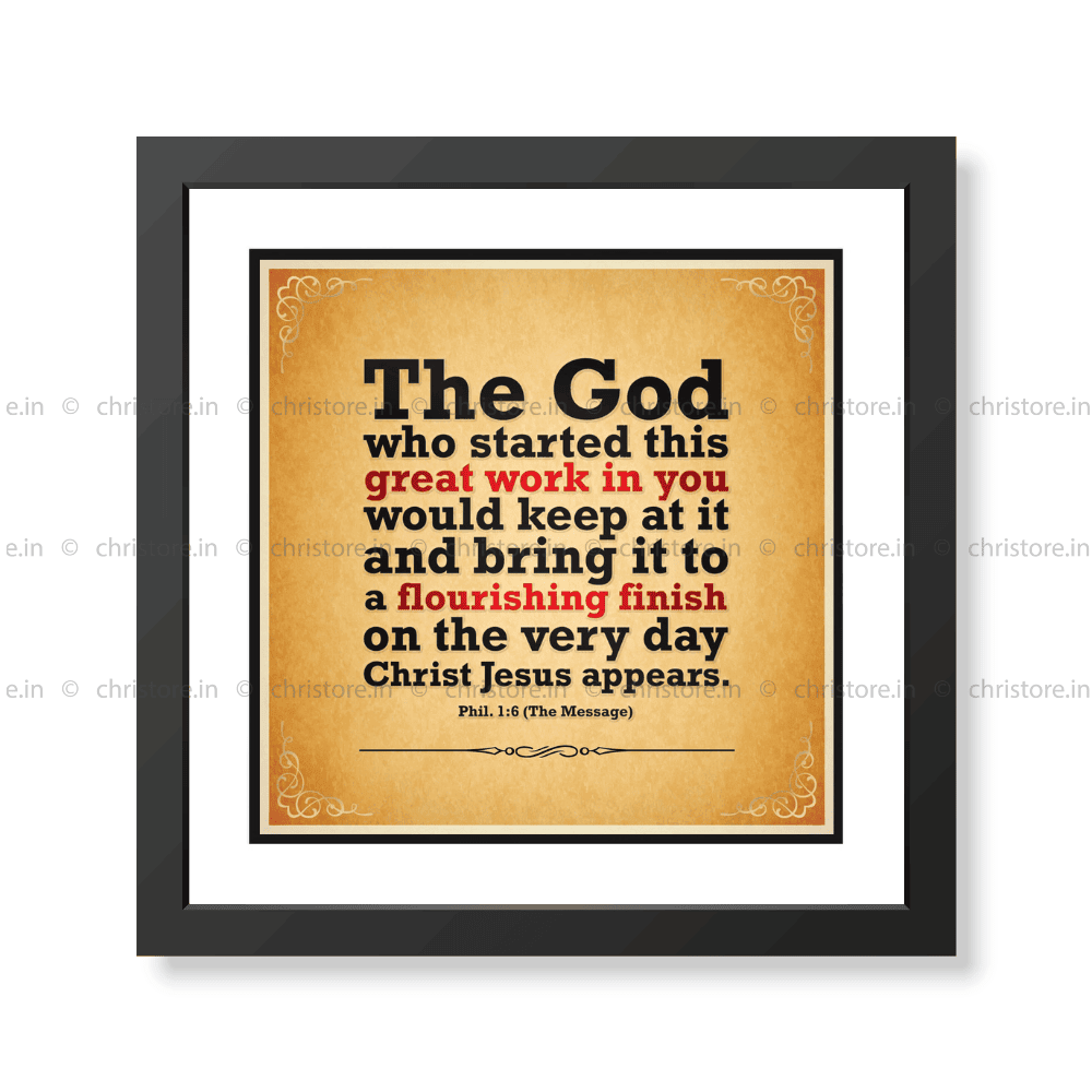 The God Who Started - Philippians 1:6 – Christore