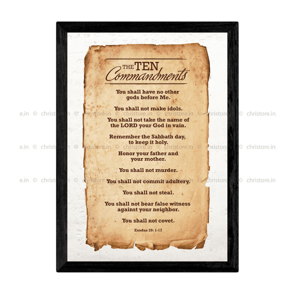 Ten Commandments Table Top Décor - Exodus 20:1-17 Divine Guidance ...