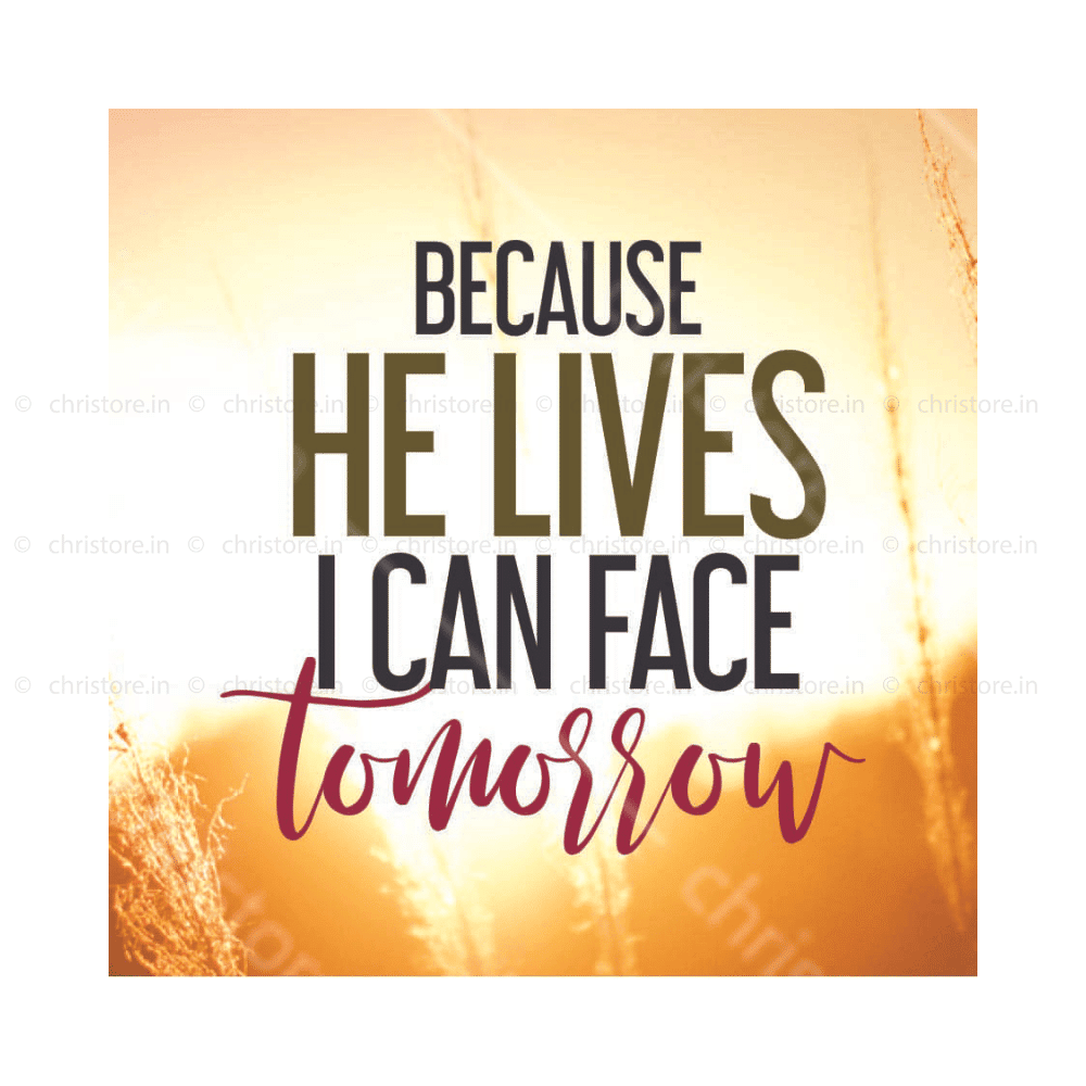 "Inspired Living: 'Because He Lives' Christian Quote Acrylic Fridge ...
