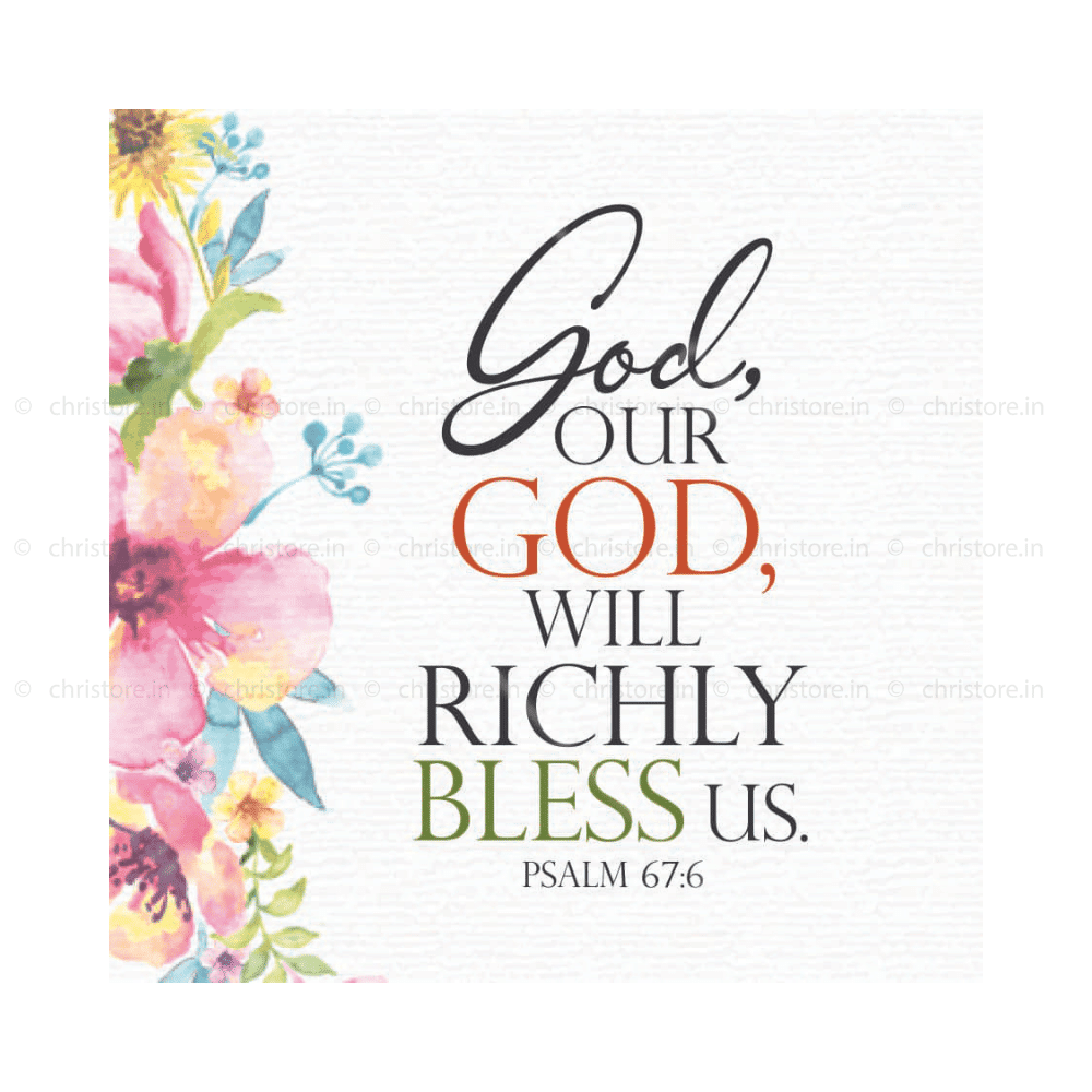 Divine Promise: Psalm 67:6 'God Will Richly Bless Us' Acrylic Fridge ...