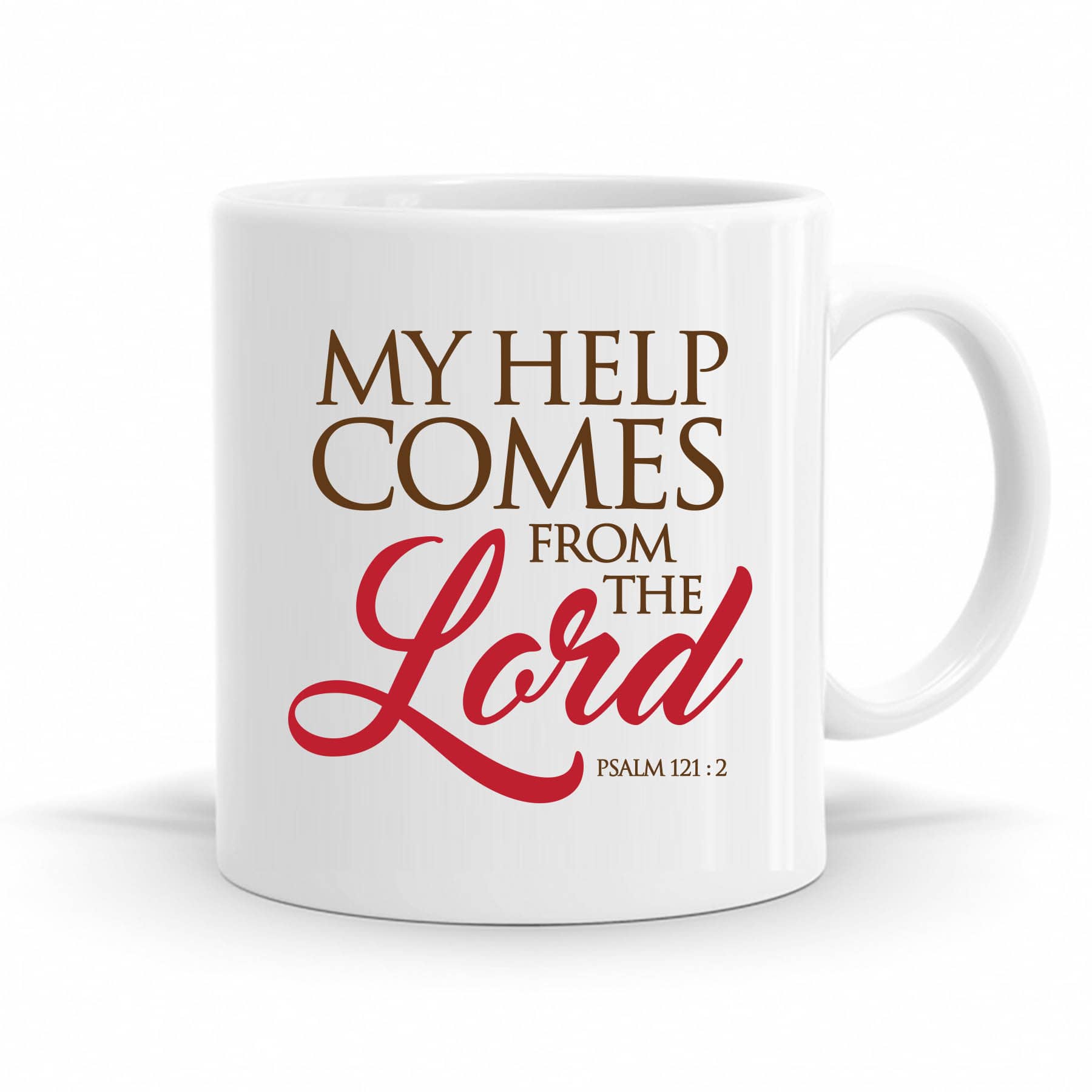 Heavenly Help: Psalm 121:2 Ceramic Coffee Mug - Serene White – Christore
