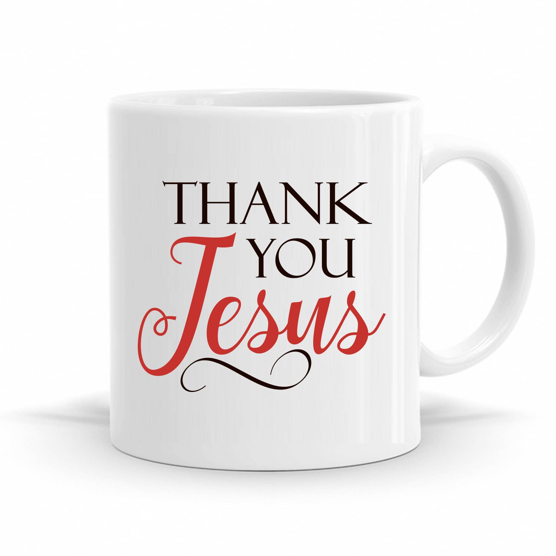 Heartfelt Gratitude: 'Thank You, Jesus' Ceramic Coffee Mug - Serene ...